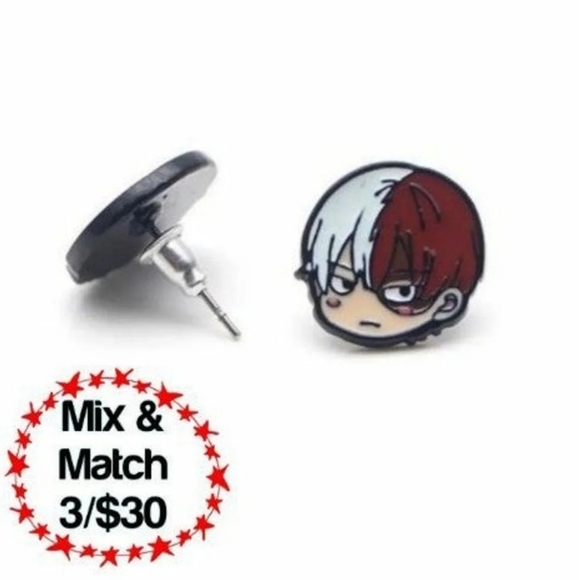 My Hero Academia | Jewelry | My Hero Academia Todoroki Earrings | Poshmark